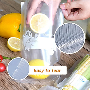 Happy Seal Vacuum Sealer Bags 6" x 10" 130 Pint Size for Food, Pre-cut Food Saver Airtight Vac Storage, Meal Prep or Sous Vide, Commercial Grade Vacuum Seal Freezer Bags