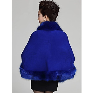 Obosoyo Women's Pashmina Shawl Cloak Cape Shawls and Wraps for Evening Dresses Shawl Wrap Cape Bridal Wedding Party Winter