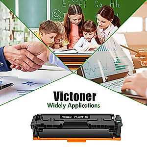 VICTONER 206X 206A Toner Cartridges 4 Pack High Yield (with Chip) Compatible Replacement for HP 206X 206A W2110X W2110A Work for HP Color MFP M283fdw M283cdw M283 Pro M255dw Printer Set Ink (B/C/Y/M)