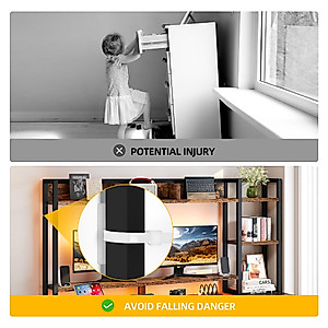 DWVO Computer Desk with Drawers & Hutch, 59.1" Office Desk with Power Outlets & LED Lights, Home Office Desk with Storage Shelves, Rustic Brown