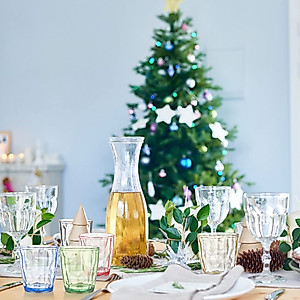 Hedume Set of 6 Unbreakable Premium Drinking Glasses, 6 Colors 10.5 Oz Stackable Tritan Tumbler Cups, BPA Free