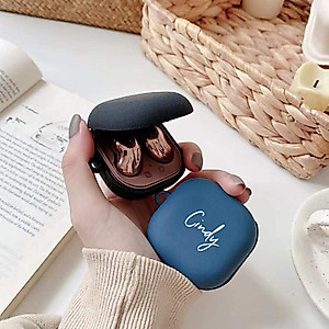 Personalisa Printing Name Hard Matte Case Compatible with Samsung Galaxy Buds 2 Case (2021) / Galaxy Buds Pro Case (2021) / Galaxy Buds Live Case (2020) (Green)