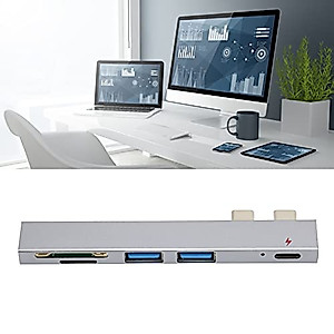 DualTypeCHub, Good Heat Dissipation TypeCHubAdapter Extended Multifunction Interface Stable Transmission USB Expansion for Computer for Laptop