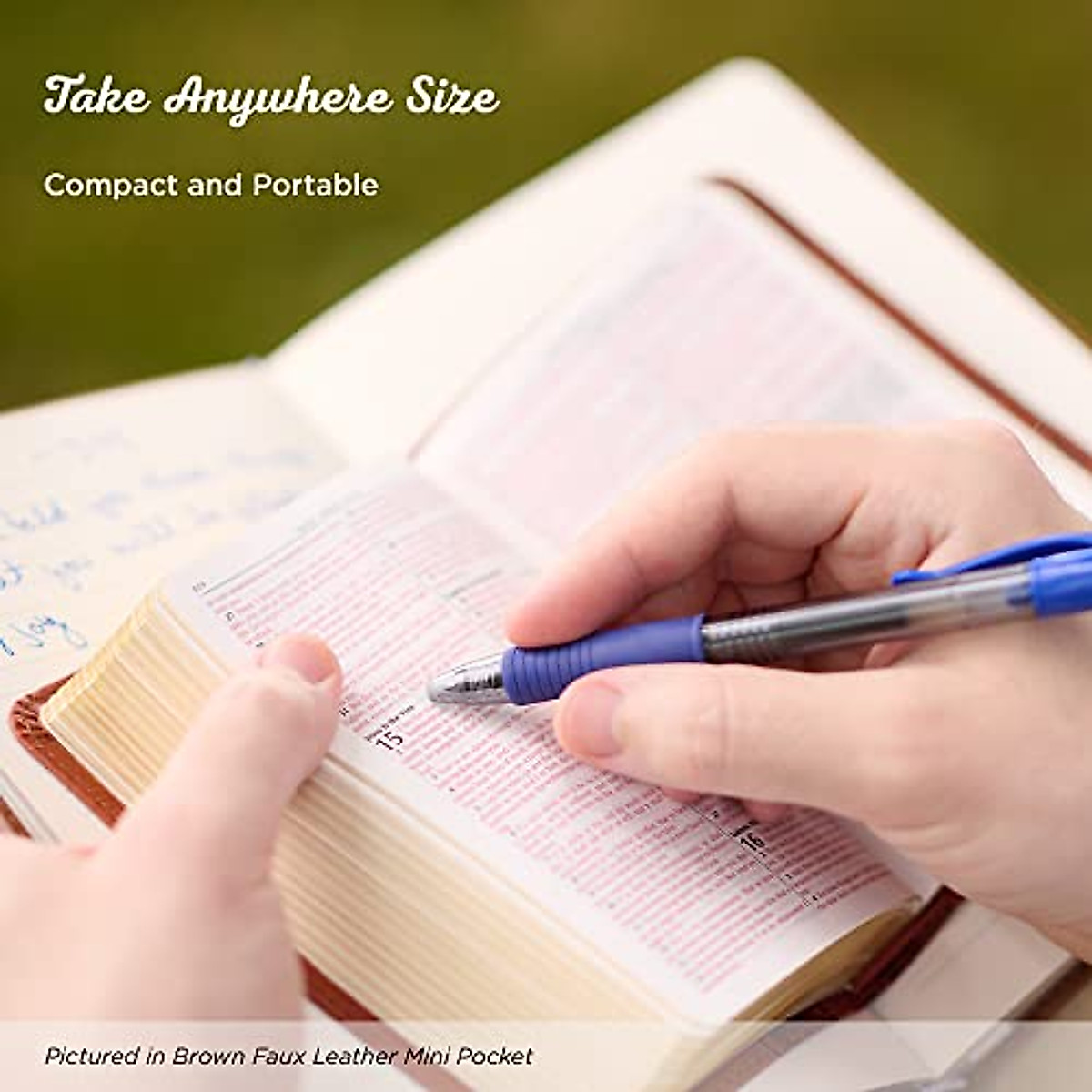 KJV Holy Bible, Compact Faux Leather Red Letter Edition - Ribbon Marker, King James Version, Saddle Tan