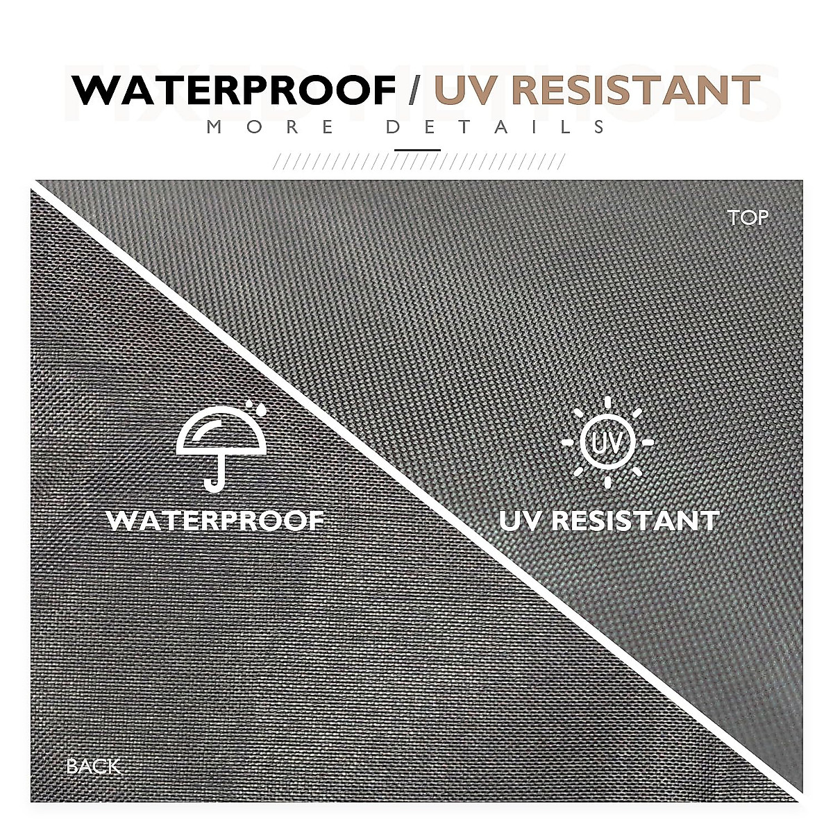 Yoneesn Garden Furniture Covers, Patio Furniture Waterproof Cover with Air Vent , 600D Outdoor Sofa Cover for outside Rectangle/Rectangular Table and Chair Set, rattan furniture set