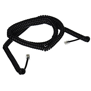 Belkin Pro Series Coiled Telephone Handset Cord (Black, 25 Feet)