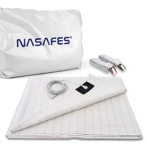 Earthing Half Sheet, Grounding Sheets for Earthing, Earthing Mat, Grounding Kit | Including Grounding Cord + 2 Suspenders | Earthing Sheet, Grounding Mat Earthing