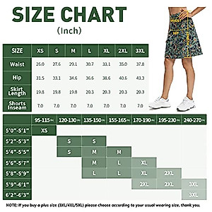 M MOTEEPI Skorts for Woman Golf Skirt Casual Knee Length Skirts with Pockets Workout Athletic Gypsophila L