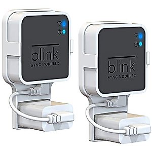 Outlet Wall Mount for Blink Sync Module 2, Mount Bracket Holder for Blink Outdoor Camera No Messy Wires Outdoor and Indoor Home Security Camera Mount with Short Cable (2 Pack)…