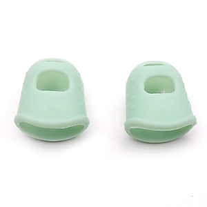 Joyshopping 2pcs Kalimba Silicone Finger Fingertip Protectors for Kalimba Beginners Starters Green Large