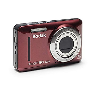 Kodak PIXPRO Friendly Zoom FZ53-RD 16MP Digital Camera with 5X Optical Zoom and 2.7" LCD Screen (Red) (Renewed)