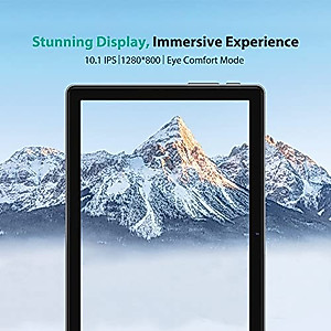 YUMKEM Android 12.0 Tablet, 10.1 inch Tablets Android, 8000mAh Battery 1TB Expand 64GB ROM 4GB RAM, GMS Certified, HD Touch Screen with Dual Camera WiFi Bluetooth for Kids Reading Office Work