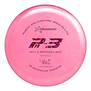 Prodigy Disc Lykke Lorentzen 500 PA-3 | 2022 Signature Series | Stable Disc Golf Putter | Stiff, Confident Grip | Laser Straight Flight Path | 170-174g (Colors May Vary)