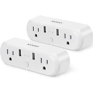 XODO WP3 Smart WiFi Plug - Wireless Remote Control by App Compatible with Alexa and Google Home Assistant 2.4 GHz Network only - Voice Control - WiFi Enable - Smart Home Outlet - 2PK