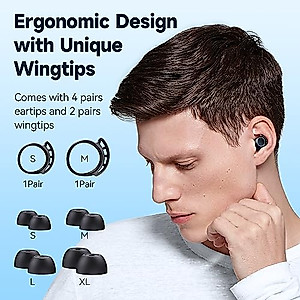 TAGRY Wireless Earbuds Bluetooth Headphones 120H Playtime IPX7 Waterproof Ear Buds Power Display Earphones with Mic and 2600mAh Charging Case for Sports Laptop TV Computer Phone Gaming