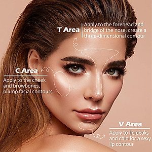 Erinde Pearl White Shimmer Glitter Highlighter Highlight Makeup Contour Powder, Silver Face Illuminator Highlighter, Highlighter Makeup iluminadores Illuminator for Face Body Cheek