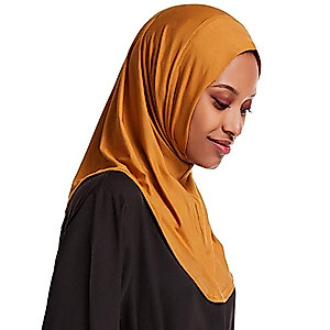 GladThink Women Girl Muslim Long Hijab Camel