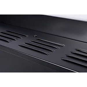 Napoleon Amano 60 - NEFL60B-1 - Wall Hanging Electric Fireplace, 60-in, Black, Glass Front, Crystal Cube Ember Bed, Rocks & Pebbles, Adjustable Flame Colors, Remote Included