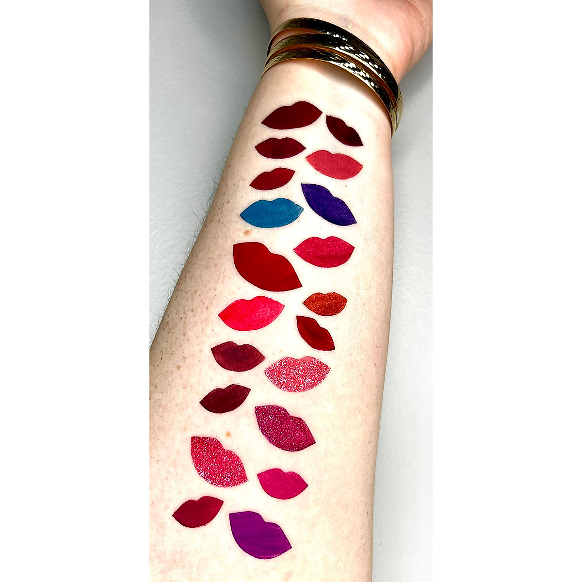 Makeup Swatch Sticker Stencils, 6 Pack of Vinyl Swatch Stencils, Makeup Artist Supply, Beauty Supply