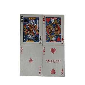 Merz67 LLC 2 Deck Canasta Playing Cards Set w/Points, Blue Back