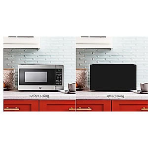 0.7 Cu.ft Microwave Ovens Dust Cover,600D Nylon Waterproof,Comaptible With BLACK+DECKER EM720CB7 Microwave Oven/Countertop Microwave FMO07ABTBKA/GE Countertop Microwave Oven JES1072SHSS,Etc