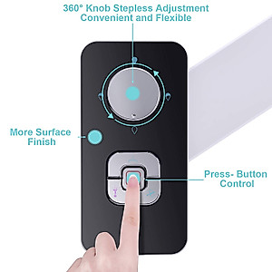 SAMODRA Bidet Attachment, Non-Electric Cold Water Bidet Toilet Seat Attachment with Pressure Controls, Retractable Self-Cleaning Dual Nozzles for Frontal & Rear Wash - Black