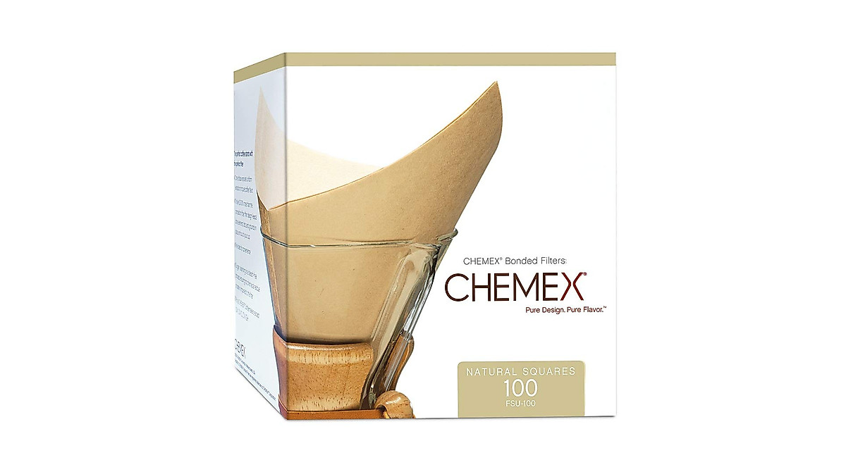 Chemex Bonded Natural Square Coffee Filters - 100 Pack