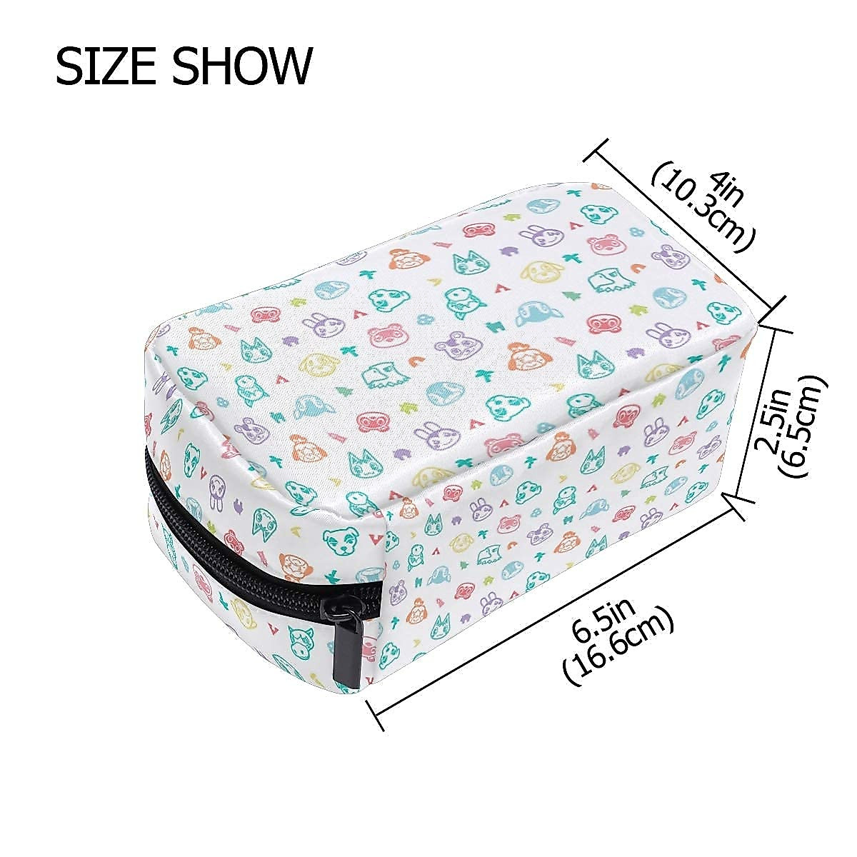 Cosmetic Bag Portable and Suitable for Travel Animal Crossing Pattern Makeup bag with Zipper Pencil Bag Pouch Wallet