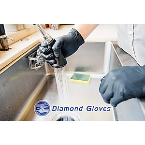 Black Advance Nitrile Industrial Powder Free Gloves, Black, 6.3 mil, Heavy Duty, 1000pcs/case, Case of 10 Boxes, 100/box by Diamond Gloves