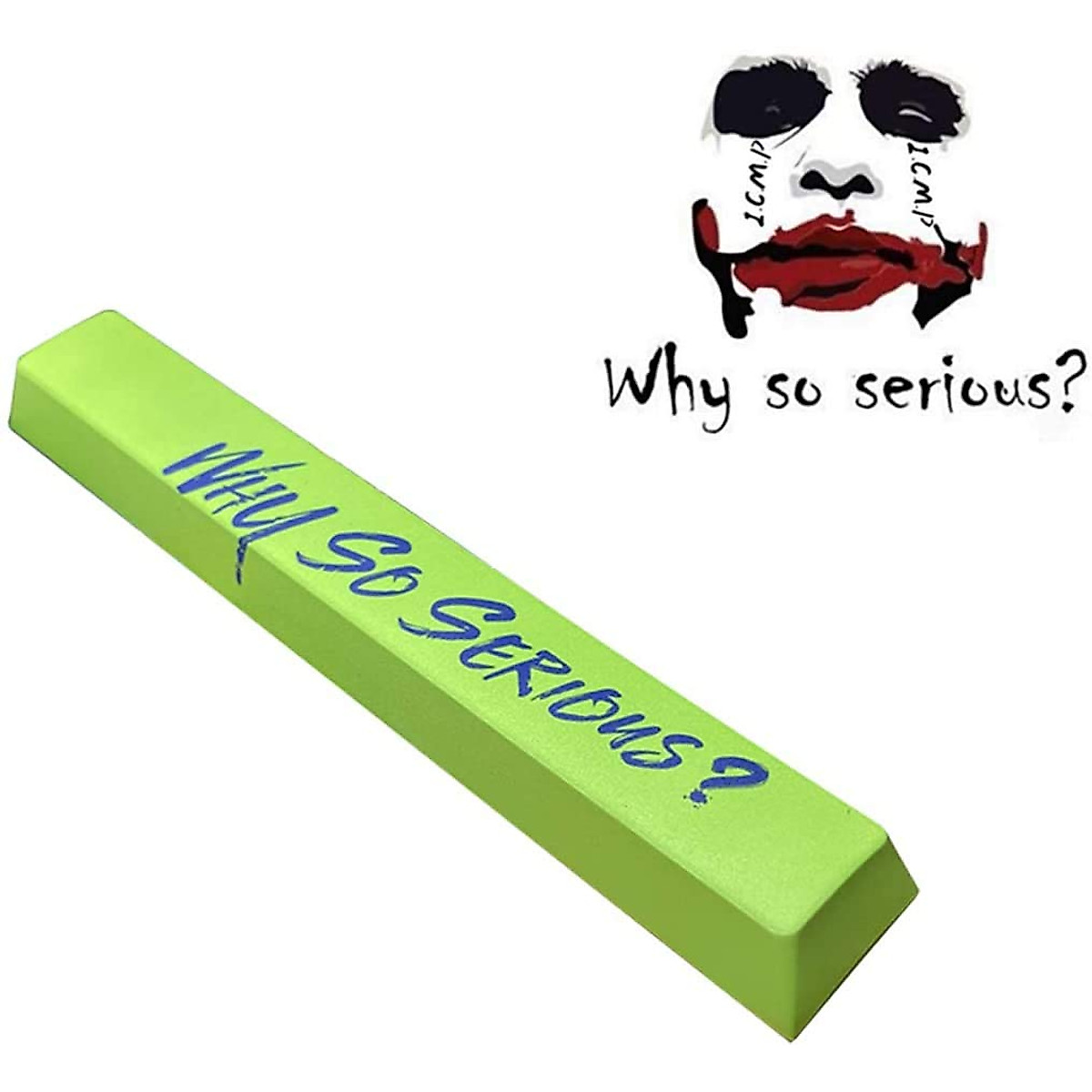 WHY SO SERIOUS 6.25u Spacebar PBT Keycap Dye-Sublimation Switch Cherry Profile for Cherry RGB MX Mechanical Gaming Keyboards