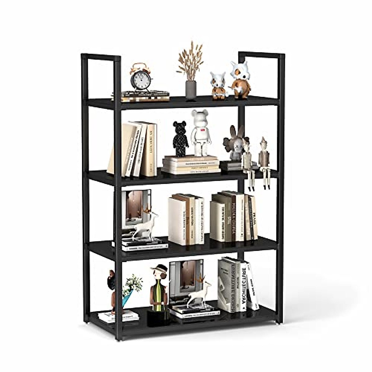 4-Tier Acrylic Shelving Unit/Storage Utility Rack/Metal Shelves/Organization Multipurpose Shelf/Fit to Warehouse Basement/Kitchen/Living Room,31.5" W x 11.8" D x 47.2" H