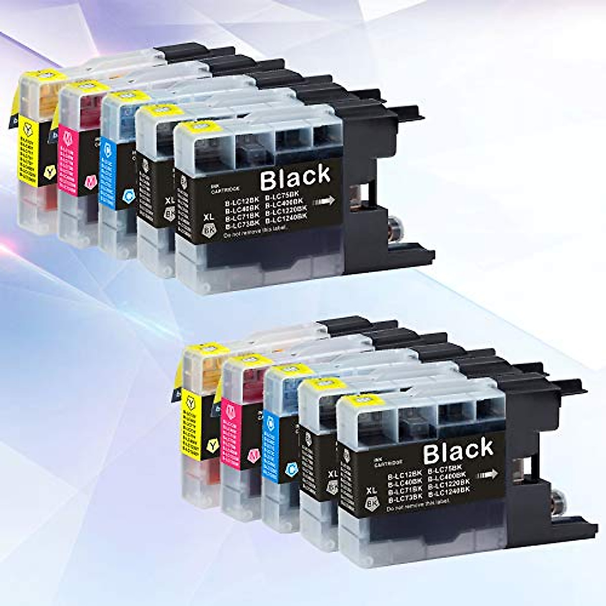 [ 10 Pack ] Smart Gadget Compatible Ink Cartridge Replacement Brother LC 75XL LC75XL LC75 [4B+2C+2Y+2M] | Use with MFC-J6510DW J6710DW J6910DW J435W J625DW J280W J5910DW J825DW Printers