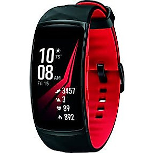 SAMSUNG Gear Fit2 Pro Fitness Smartwatch (Small) - Red (Renewed)