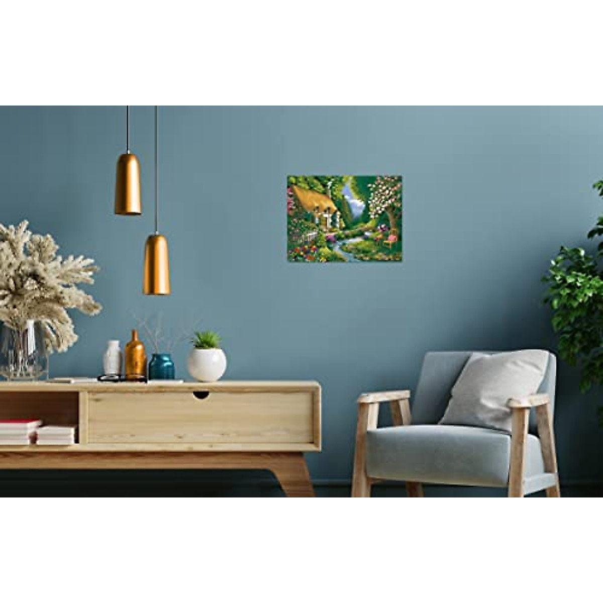 Ravensburger CreArt River Cottage Paint by Numbers Kit for Adults - Painting Arts and Crafts for Ages 14 and Up