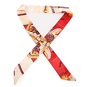 Obosoyo 6pcs Fashion Bag Handbag Handle Ribbon Scarf Neckerchief Scarf Package Band Hair Head Decoration