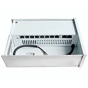 SECUPOE Outdoor 8-Port Fast Ethernet PoE Switch Support 10/100M with 2-Port FE Network Uplink 802.3af/at Built-in DC48V Power Supply 820ft 250m Data Transmission