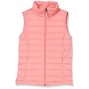 Amazon Essentials Women's Lightweight Water-Resistant Packable Puffer Vest, Pink, X-Large