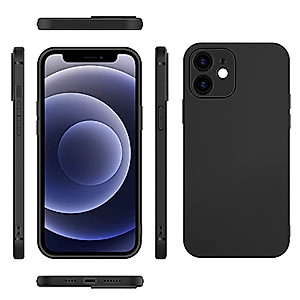 EasyAcc Slim Case for iPhone 12, Thin Matte Black TPU Phone Cases Finish Profile Soft Back Protective Cover Compatible with iPhone 12 2020