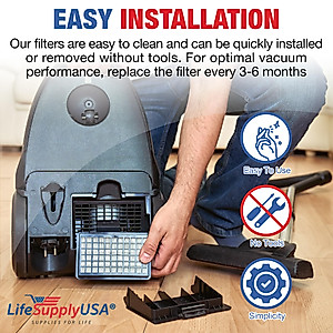 LifeSupplyUSA Vacuum Filter Replacement Cups Compatible with Black & Decker VF110 Dustbuster Vacuum Cleaners, Part 90558113