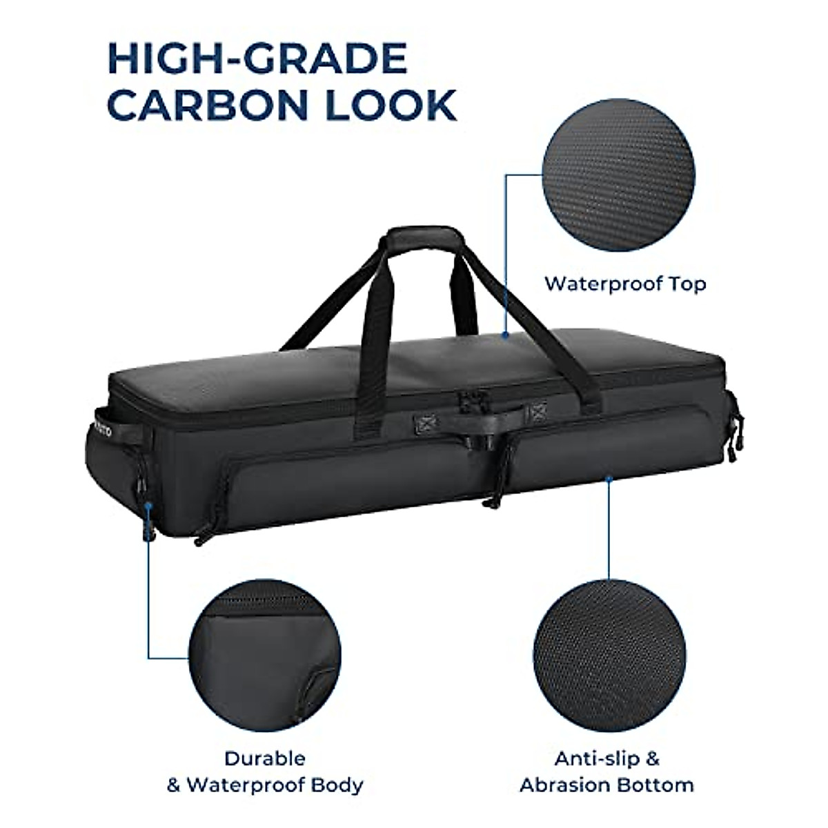 ISSYAUTO Under Seat Storage Bag for F150 F250 SuperCrew Cab, Ram Crew Cab, Full Size Trucks Under Seat Organizer with Detachable Dividers