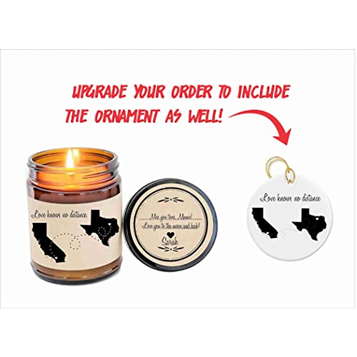 Long Distance Gift for Mom Mothers Day Gift for Mom Love Knows No Distance Scented Candle Mom Birthday Gift for Mom