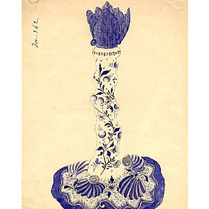 An original design for a porcelain candlestick