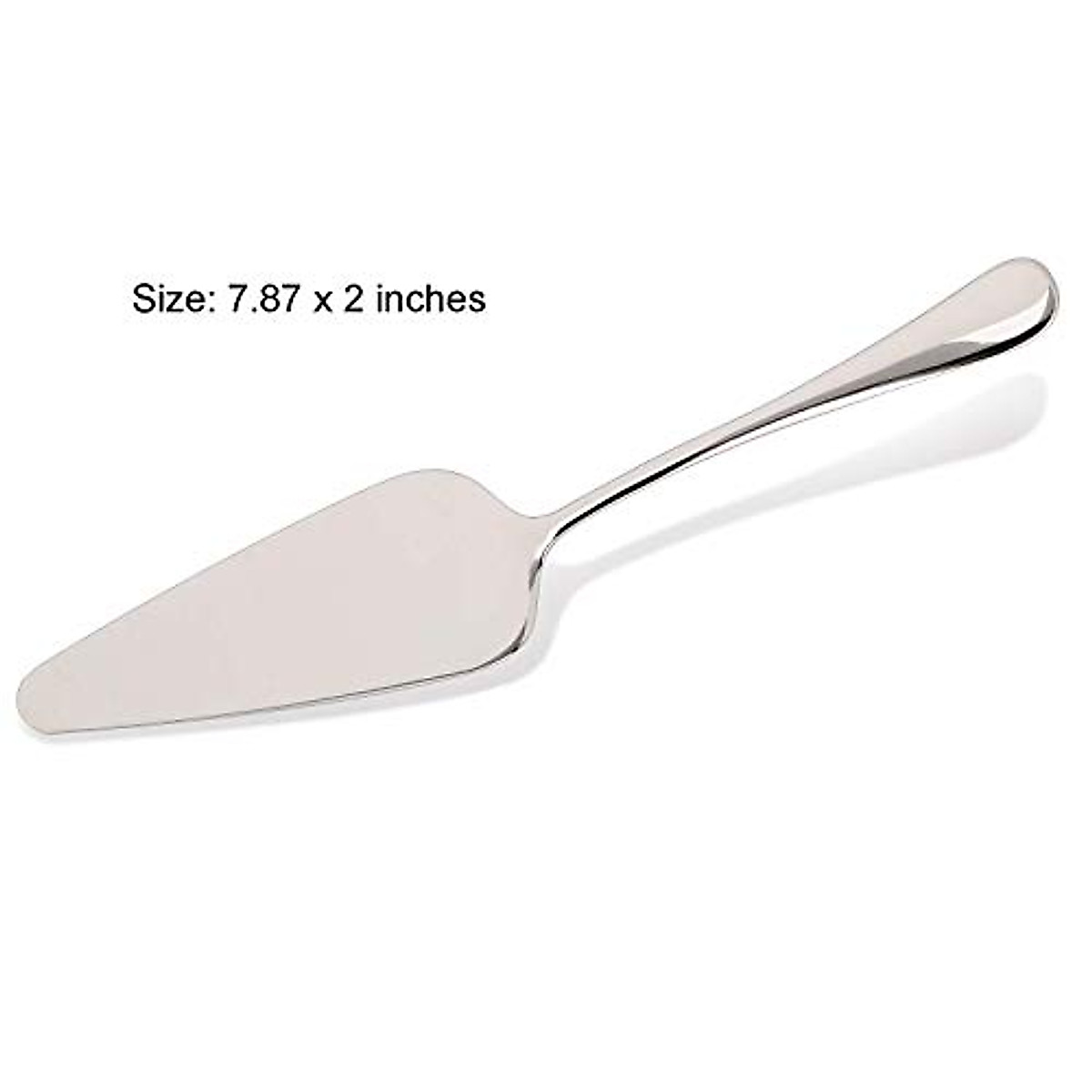 KSENDALO Pie Servers Set of 2, Stainless Steel Dessert Pastry Pie Cake Servers for Celebration Party Wedding Home or More, Silver (7.9inch)