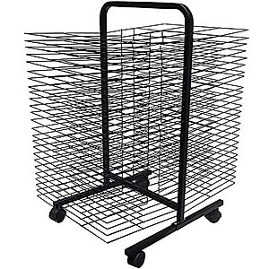 Art Drying Rack, Drying Rack, Mobile Art Drying Rack with Wire Rack for Artwork, Drying and Printing Rack, Ideal for Schools and Art Clubs (Size : 50-Layer)