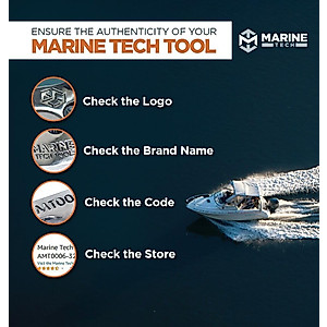 Marine Tech Tools 40mm Pin Wrench (AMT0018) with L-6 Pins, Outboard Trim Pin Wrench, Mercury Verado Trim Cap Removal Wrench, Boat Tools, Fits on Mercury Verado 175-350HP