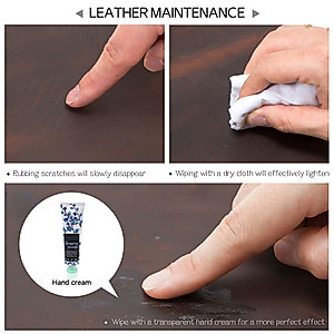 TechMoonPro Leather Pen Case,Double Pencil Case for Handmade Crazy Horse Leather,for Apple Pencil,Pen(Carved)