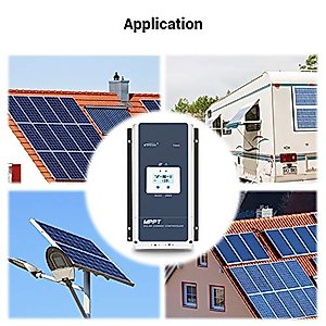 EPEVER 100A MPPT Solar Charge Controller 12V/24V/36V/48V DC Automatically Identifying System Voltage Max.PV 150V Solar Panel Regulator (Tracer 10415 an)