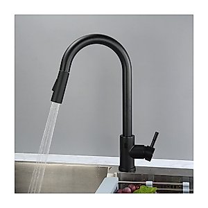 Touchless Kitchen Faucet, Stainless Steel Kitchen Sink Faucet with Pull Down Sprayer,High Arc Smart Motion Sensor Single Handle Kitchen Faucet with 2 Functions Sprayer, Deck Mounte