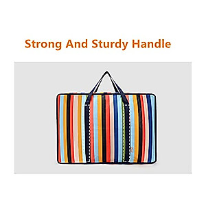 AI-LAFU 1pc Storage Clothes Bag, Large Capacity Supper Strong Orange Stripes Storage Bag, Waterproof Sturdy Oxford AILAFUXLD-O 0