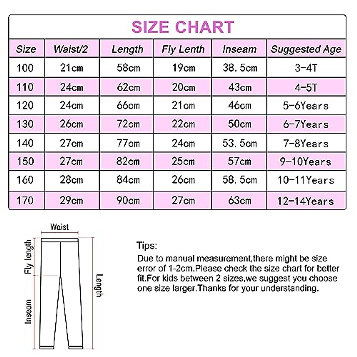 Witwot Girls Winter Pants Kids Toddler Fleece Lined Leggings 9-10 Years Navy